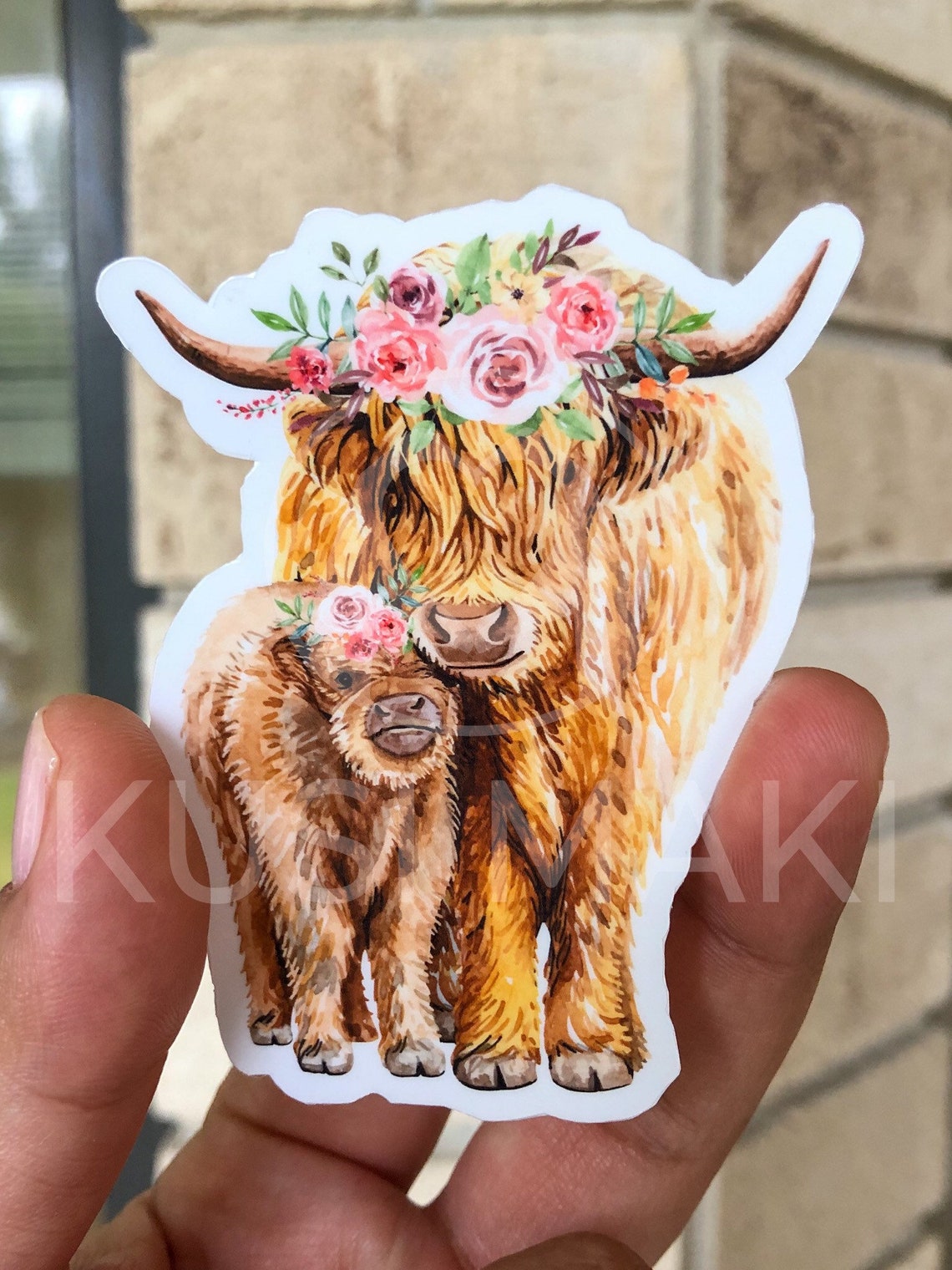 Highland Cow Vinyl Sticker Set or Individual Stickers - Etsy