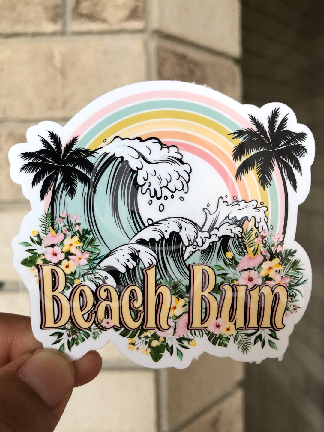 Beach Bum Vinyl Sticker | Great for Water Bottles, Laptops, Notebooks ...