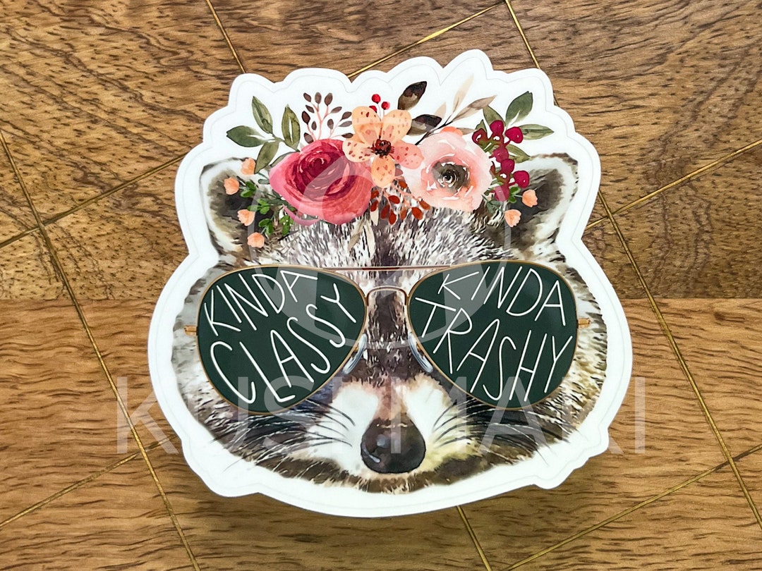 Trash Panda Sticker, Raccoon Sticker, Punny Sticker, Sticker, Laptop ...