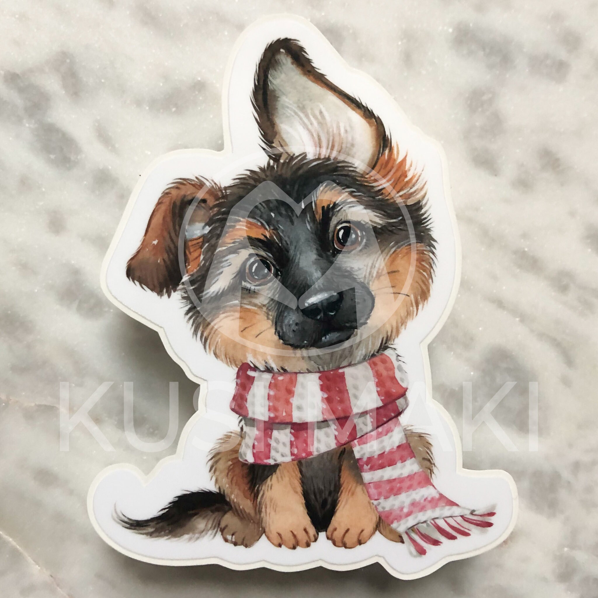 German Shepherd, German Shepherd Vinyl Sticker, Puppy Sticker, Dog ...