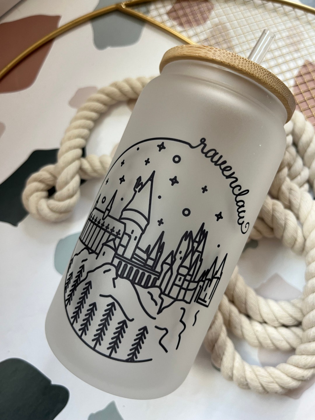 Ravenclaw Beer Can Glass Gift | Glass Cup | Iced Coffee | NO VINYL ...
