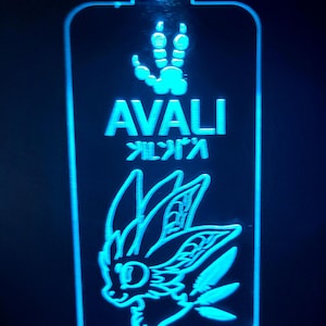 Avali Acrylic Rechargeable LED Badge - Color Changing Clear Laser Cut ...
