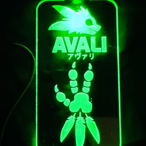 Avali Acrylic Rechargeable LED Badge - Color Changing Clear Laser Cut ...