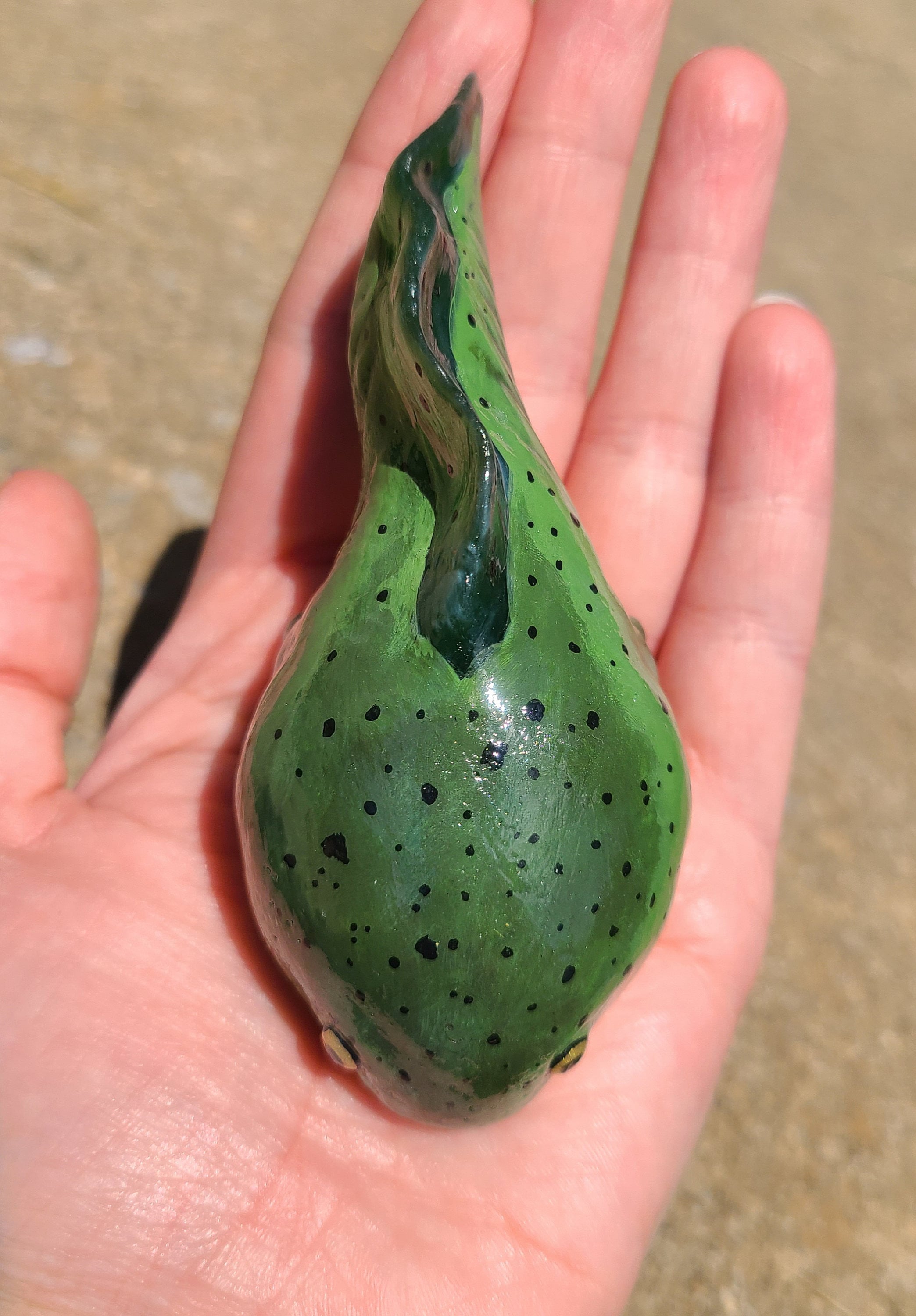 American Bullfrog Tadpole Figure Hand Painted Realistic - Etsy