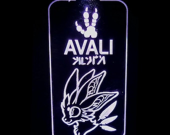 Avali Acrylic Rechargeable LED Badge Color Changing Clear Laser Cut ...