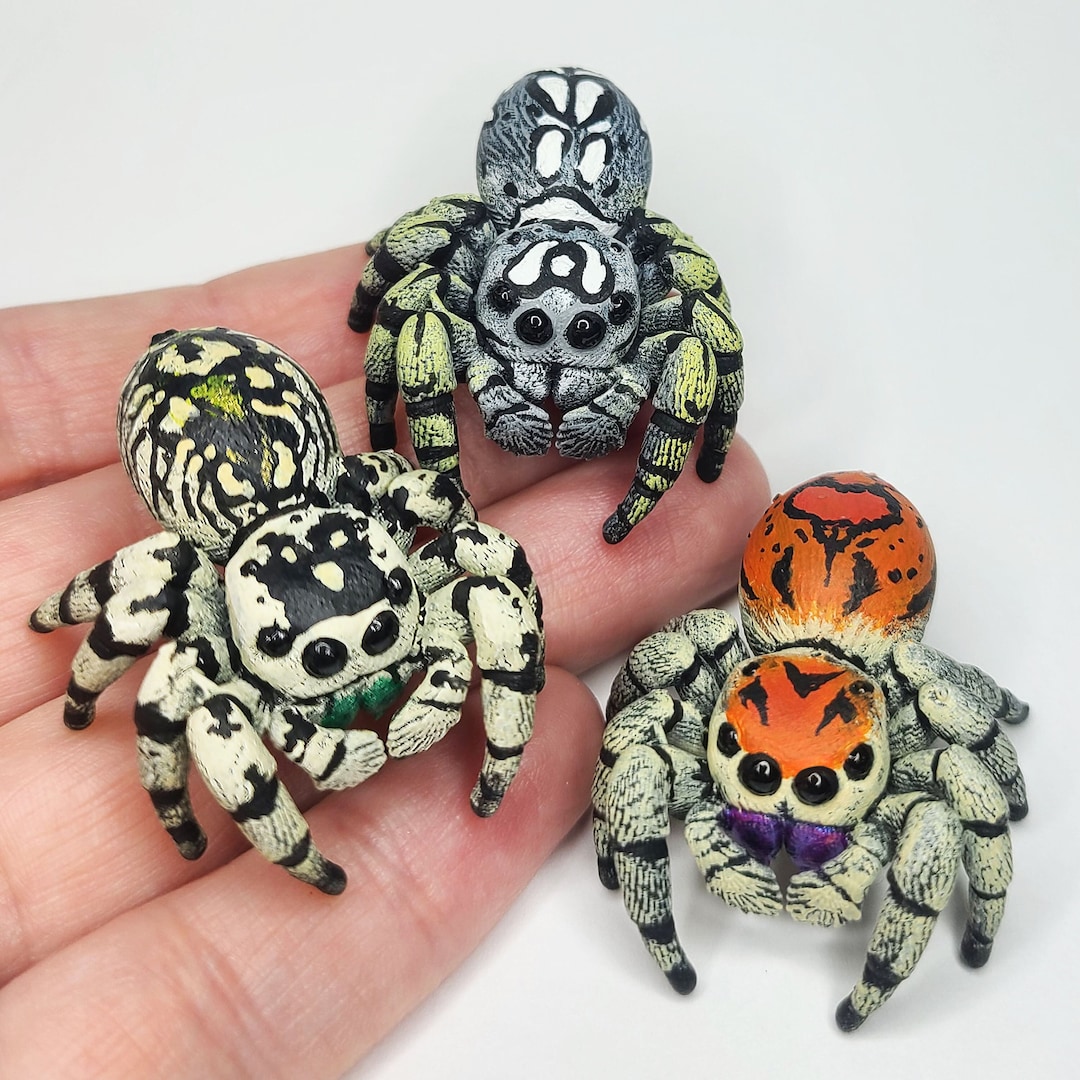 CUSTOM Jumping Spider Figure - Based on Your Photos - Hand Painted ...