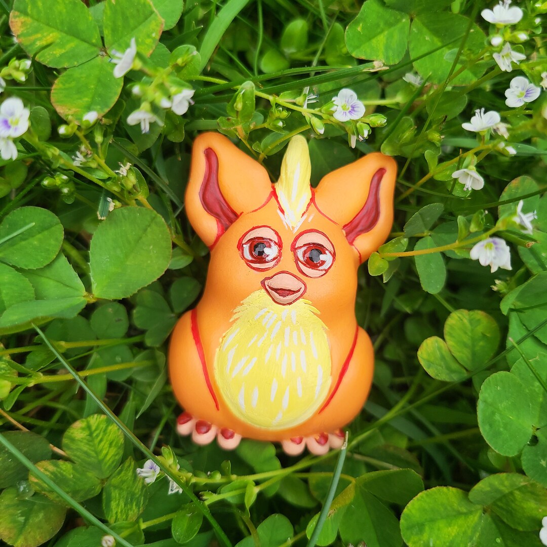 2005 Furby Emoto Tronic Figure Handpainted Resin - Mango - Cute Retro ...