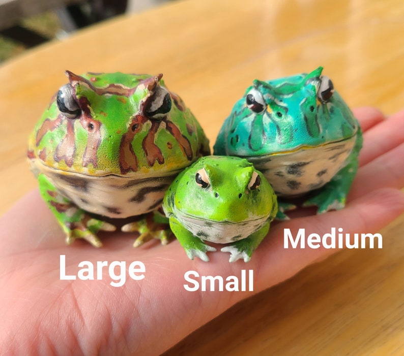 Green Apple Pacman Frog Figure Realistic Handpainted Resin - Etsy