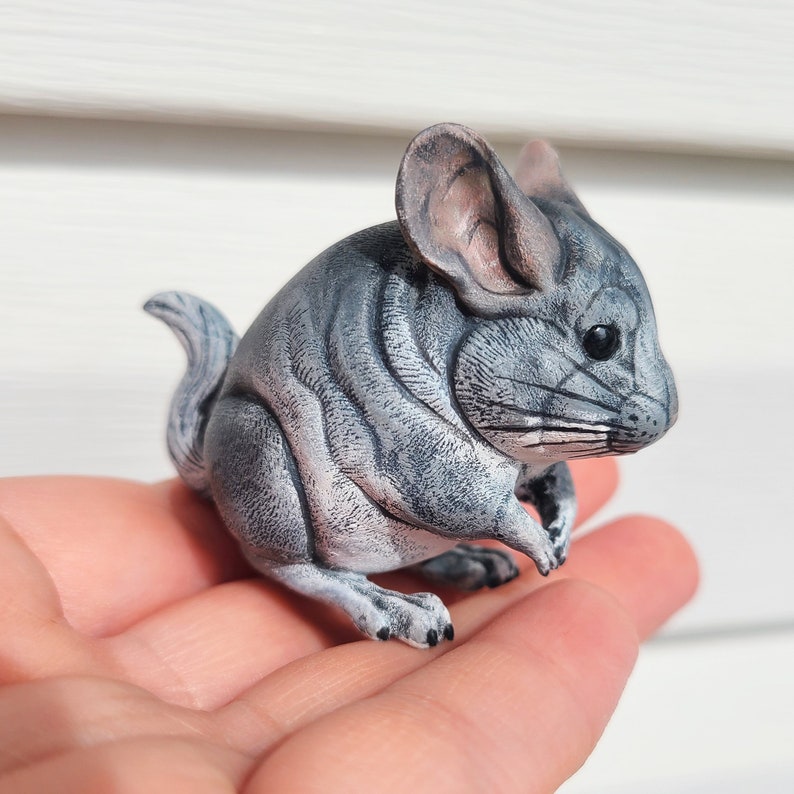 Custom Chinchilla Figure - Based on Your Photo - Hand Painted Resin - Etsy