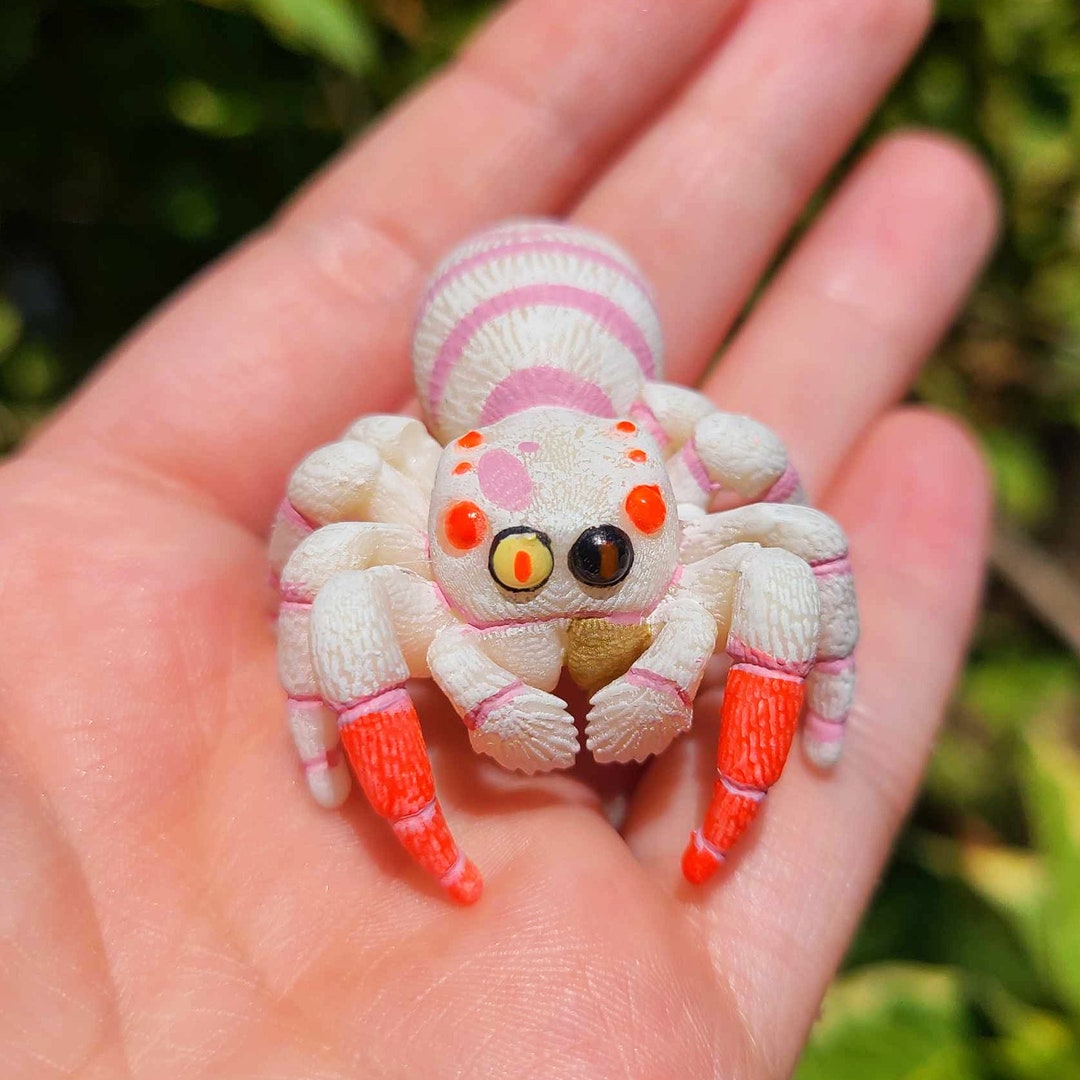 Angel Dust Jumping Spider Figure Cute Hand Painted Resin Spider Hazbin ...