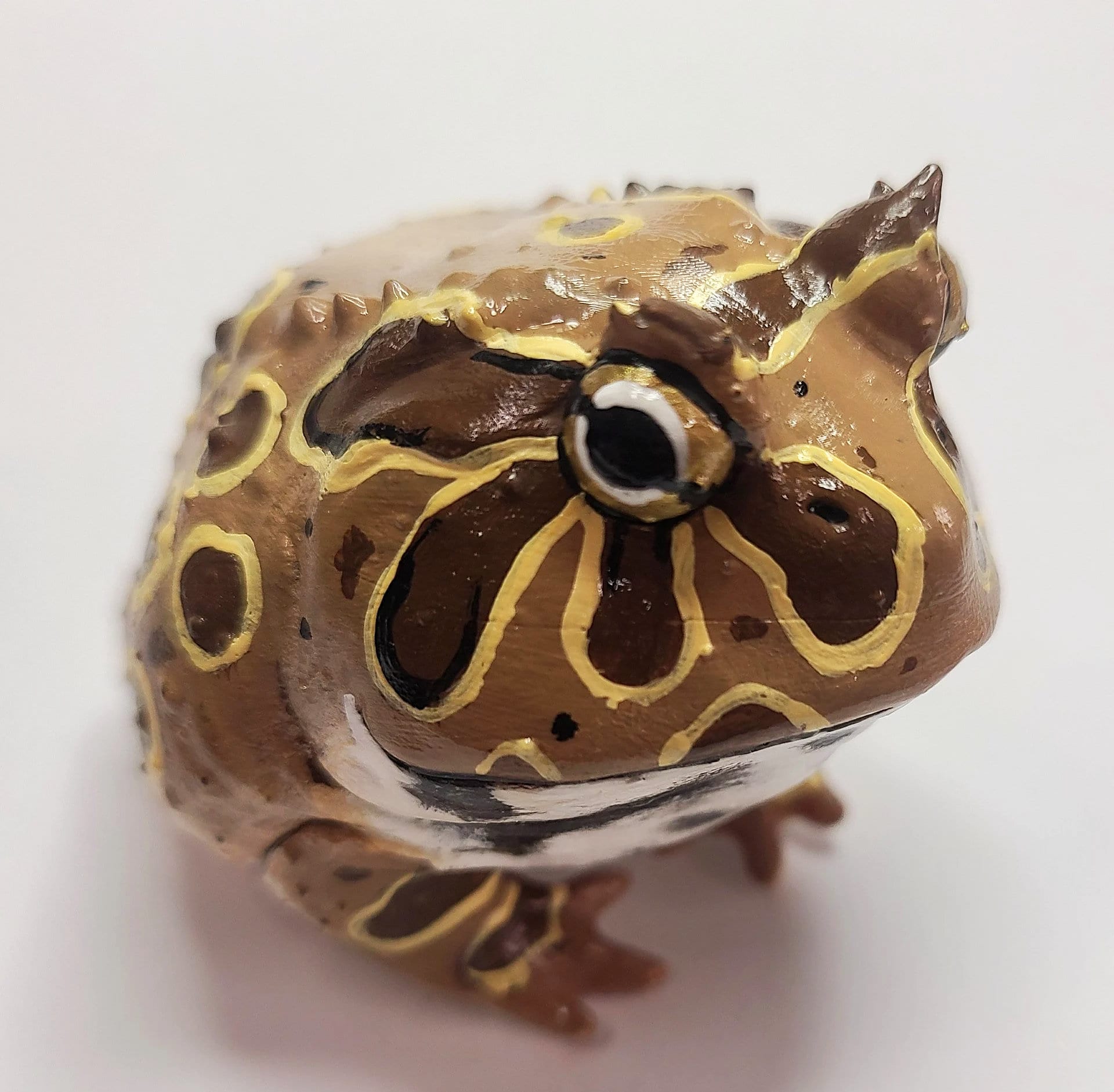 Chocolate Samurai Pacman Frog Figure Realistic Handpainted Resin - Cute ...