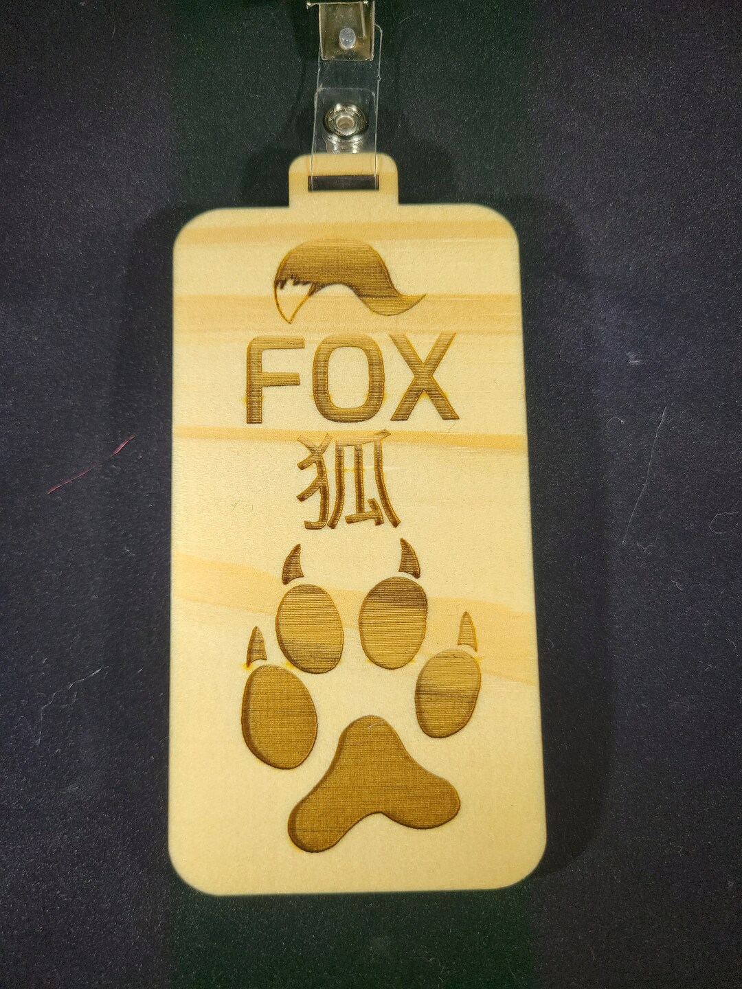 Fox Wooden Badge- Wood Laser Cut - Etsy