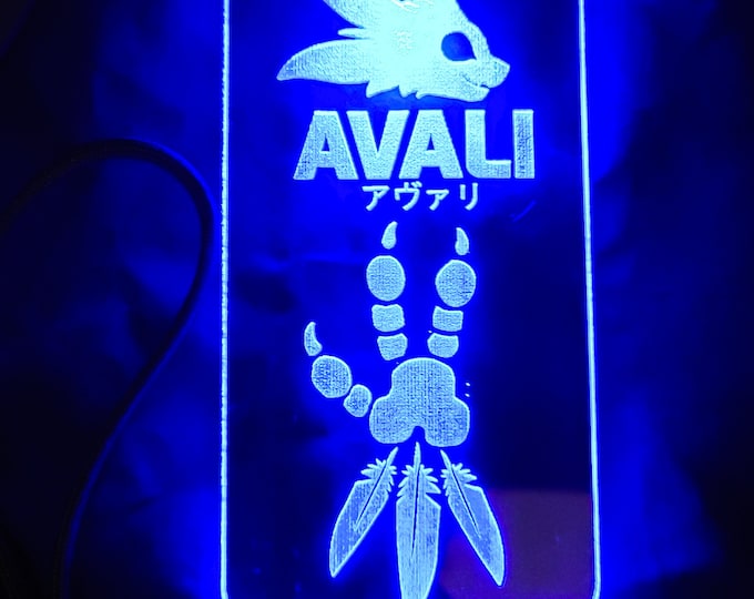 Avali Acrylic Rechargeable LED Badge Color Changing Clear Laser Cut ...