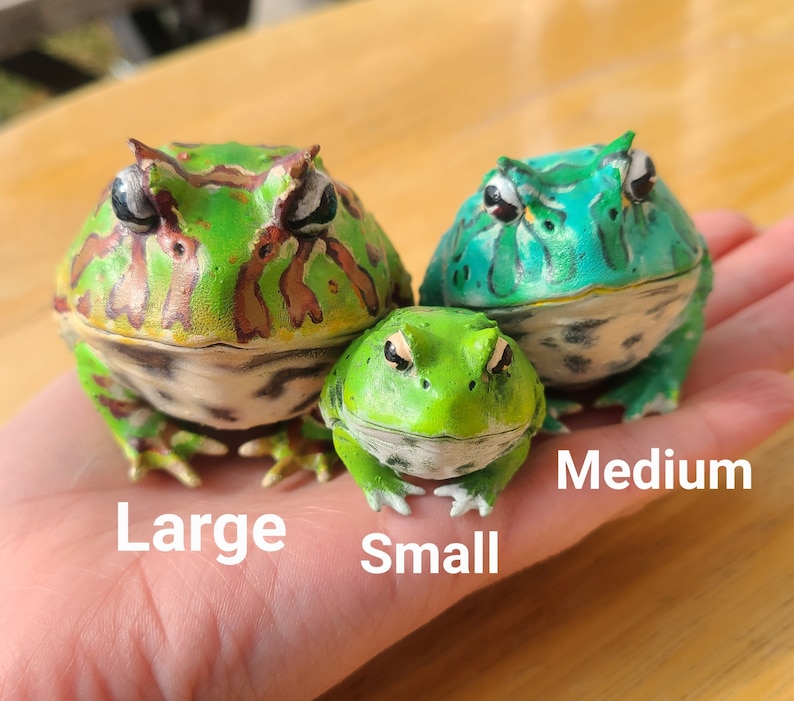 Strawberry Pineapple Pacman Frog Figure Realistic Handpainted Resin ...