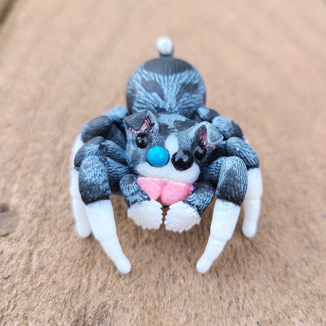 Jumper Puppy Spider "blue" Figure - Cute Hand Painted Resin Spider ...
