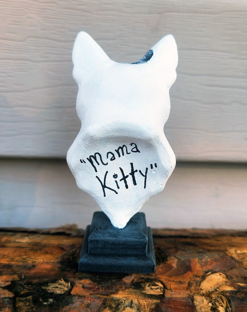 Custom Cat Bust - Hand Painted Cat Memorial Statue Based on Your Pet ...