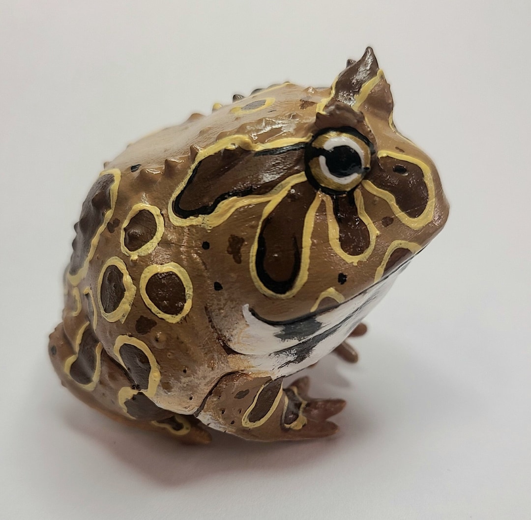 Chocolate Samurai Pacman Frog Figure Realistic Handpainted Resin Cute ...