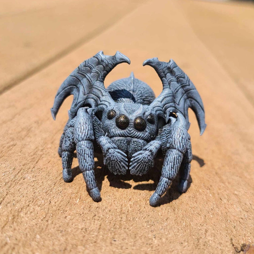 Jumping Spider Gargoyle Figure - Spoodgoyle - Cute Hand Painted Resin ...