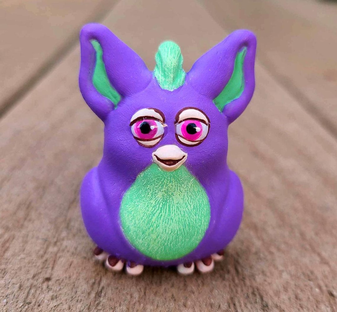 2005 Furby Emoto Tronic Figure Handpainted Resin - Funky - Cute Retro ...