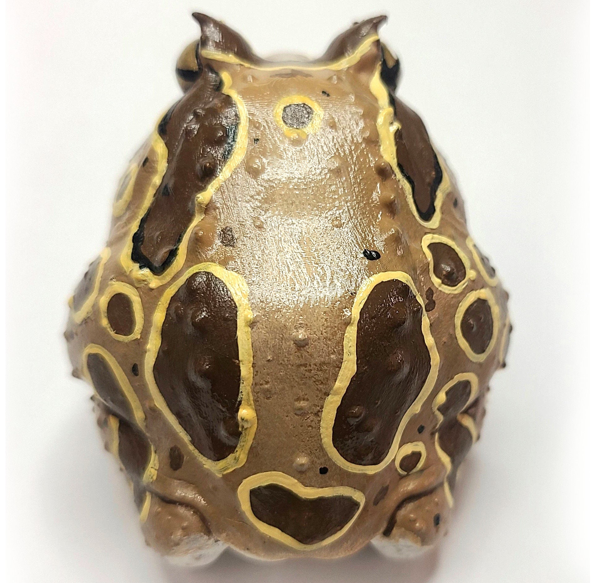 Chocolate Samurai Pacman Frog Figure Realistic Handpainted Resin - Cute ...