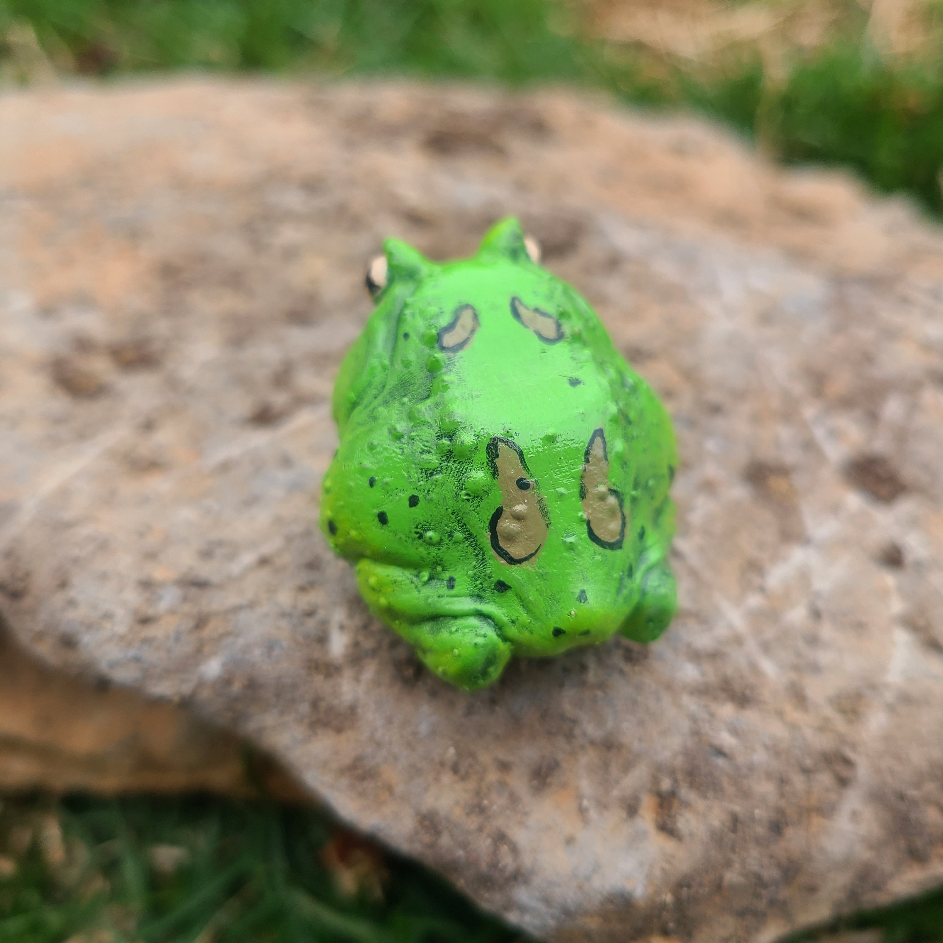 Green Apple Pacman Frog Figure Realistic Handpainted Resin - Etsy