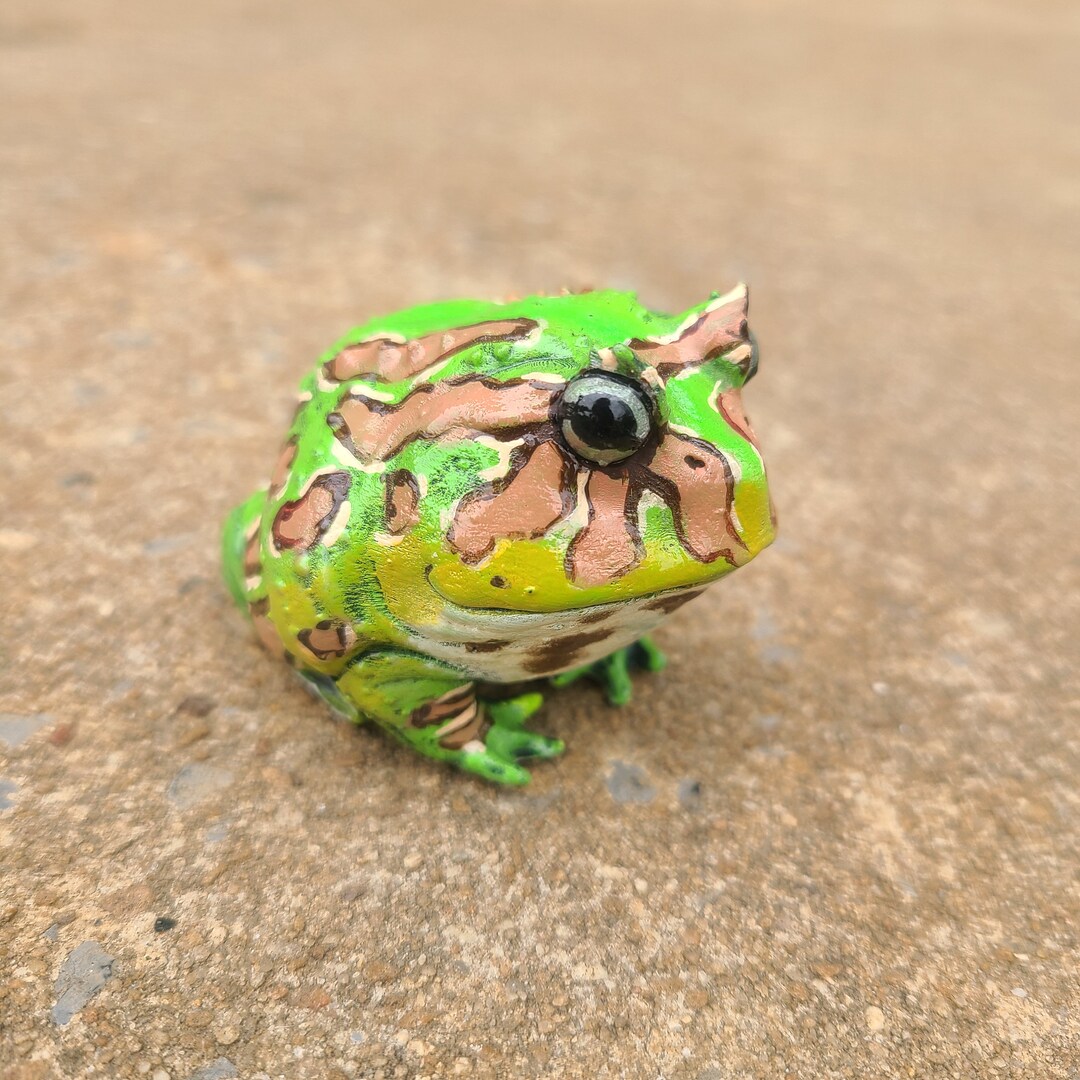 Pacman Frog Necklace Realistic Handpainted Resin Jewelry - Etsy