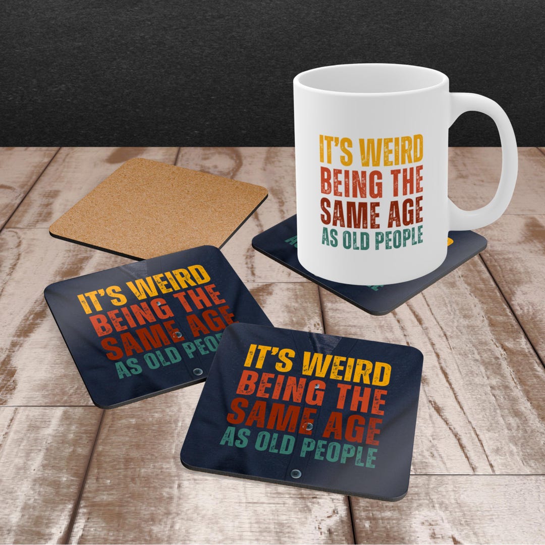 Funny Coaster Set, Humorous Drink Holder, Quirky Table Decor, Unique ...