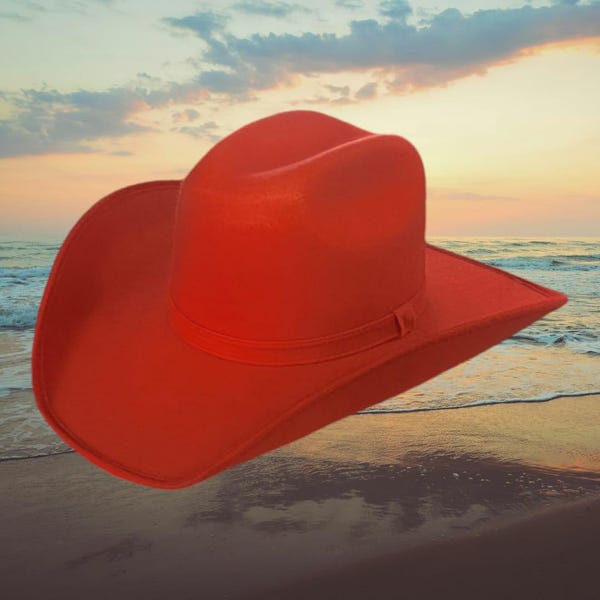 Red Cowboy Hat - Etsy