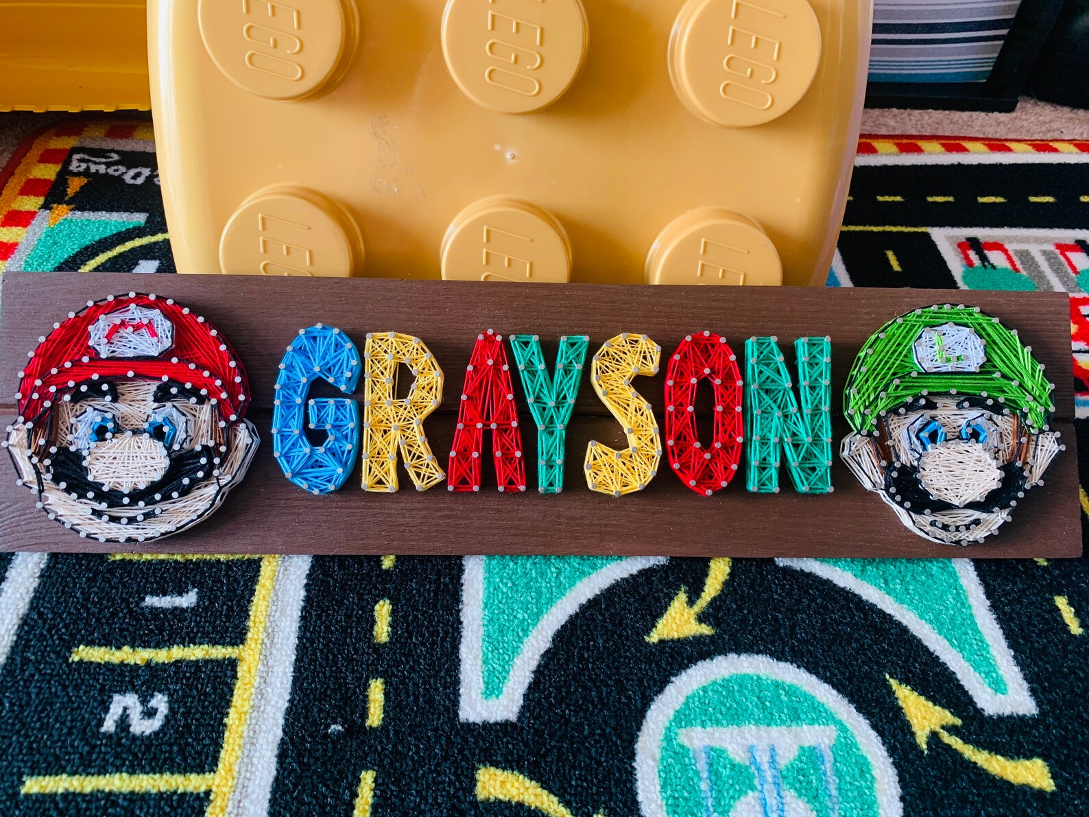 SUPER MARIO Kid's Custom Name Door Sign. Mario Bro's | Etsy