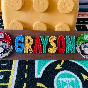 SUPER MARIO Kid's Custom Name Door Sign. Mario Bro's | Etsy