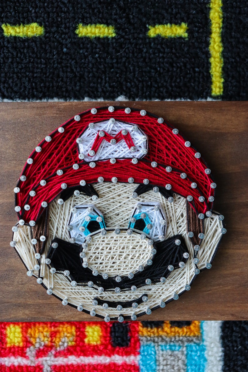 SUPER MARIO Kid's Custom Name Door Sign. Mario Bro's String Art. Kid's ...