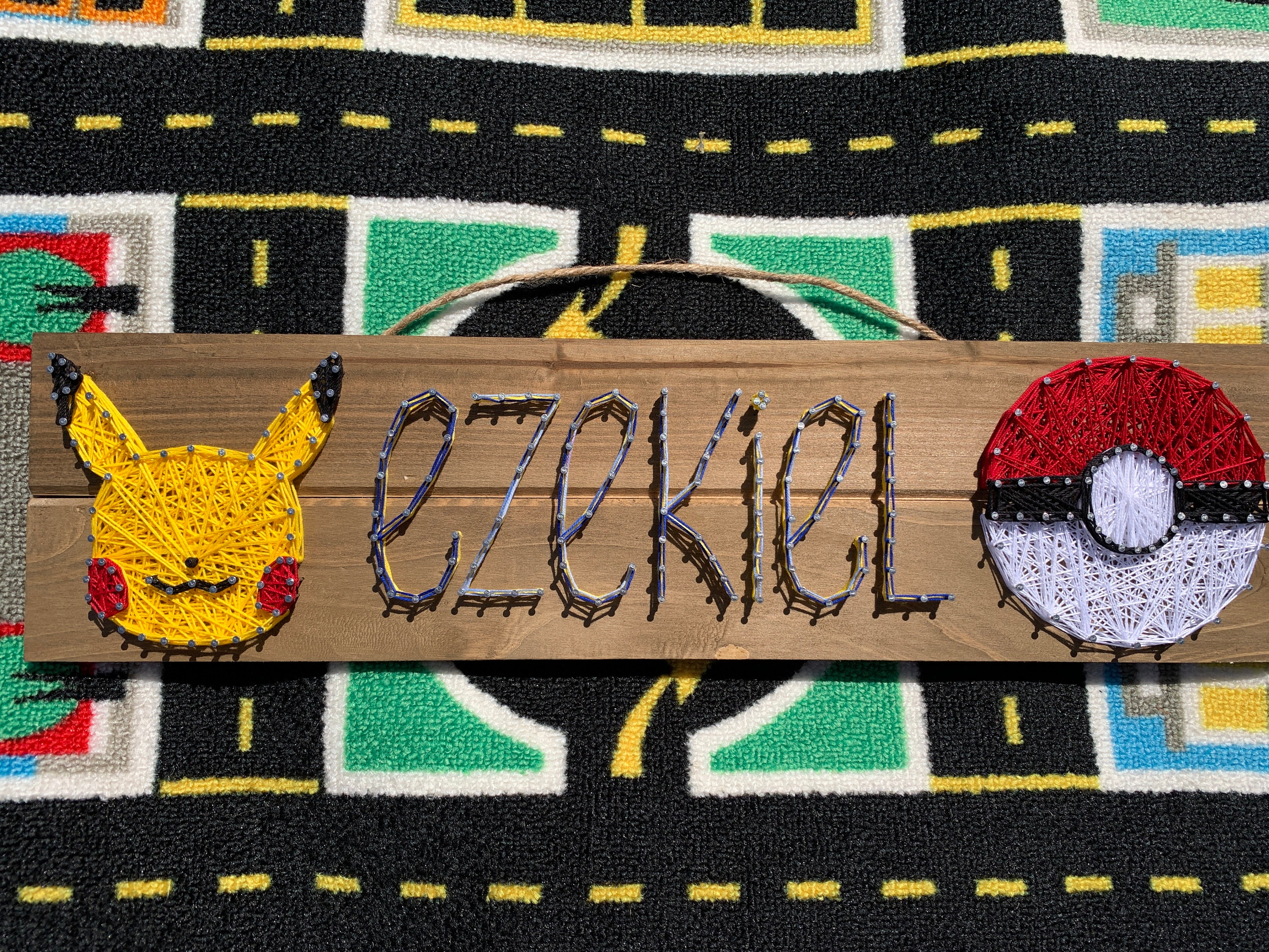 Pokémon Personalized Kids Name Pikachu String Art. Kid's - Etsy.de