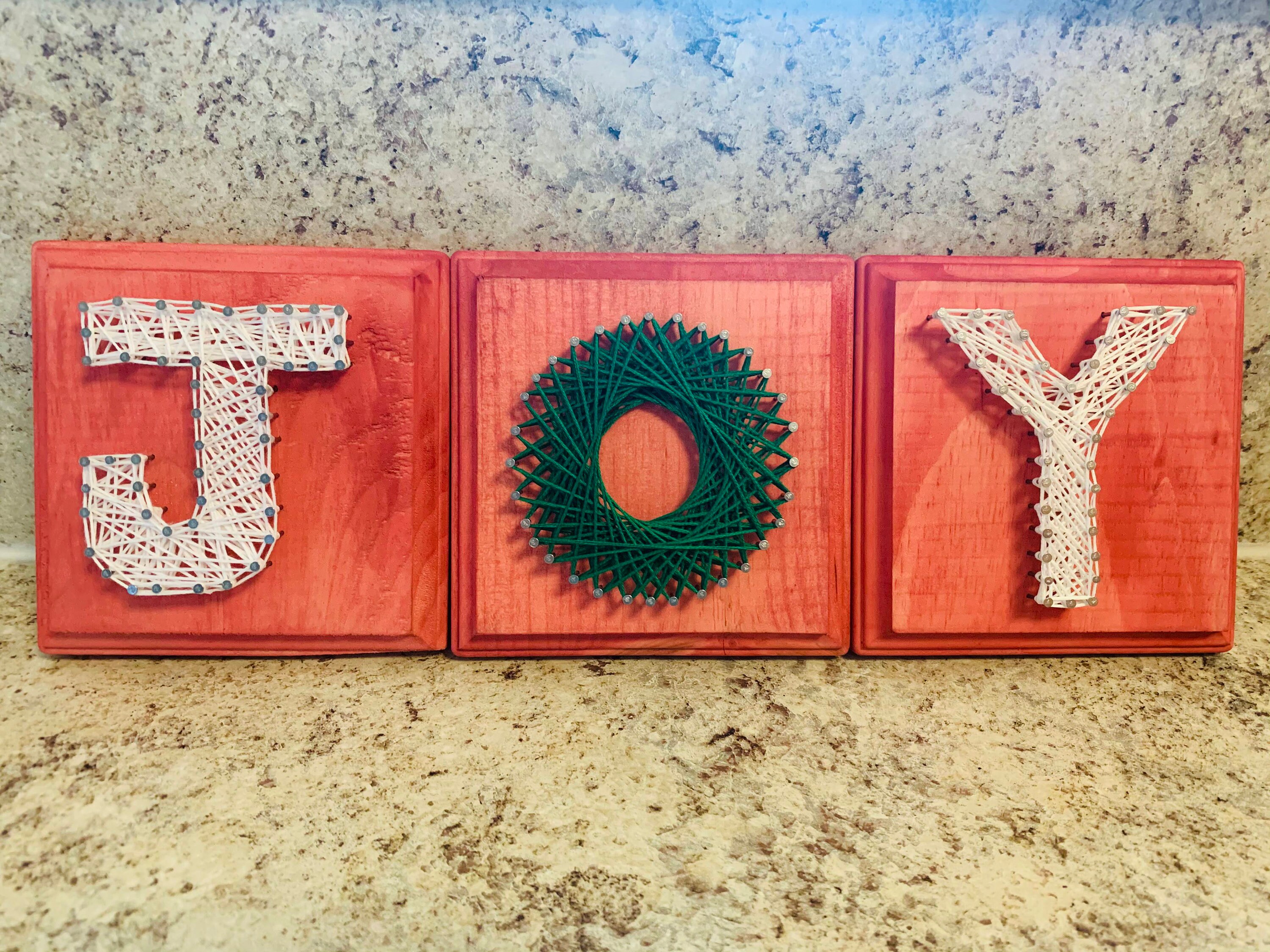 JOY CHRISTMAS SET. Mini String Art. Nail and String Art. - Etsy.de