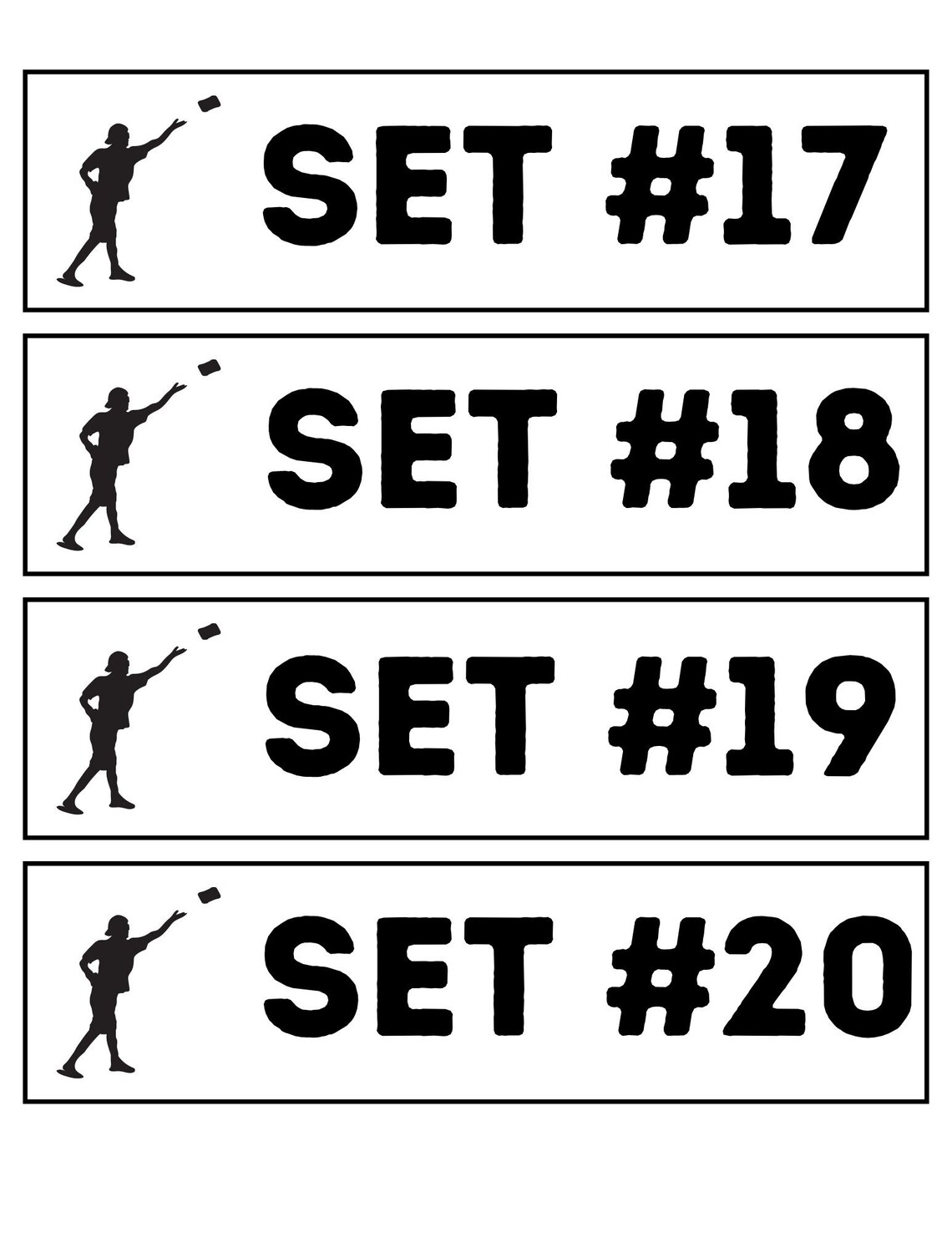Printable Number Board Cards for Cornhole Tournament - Includes for up ...