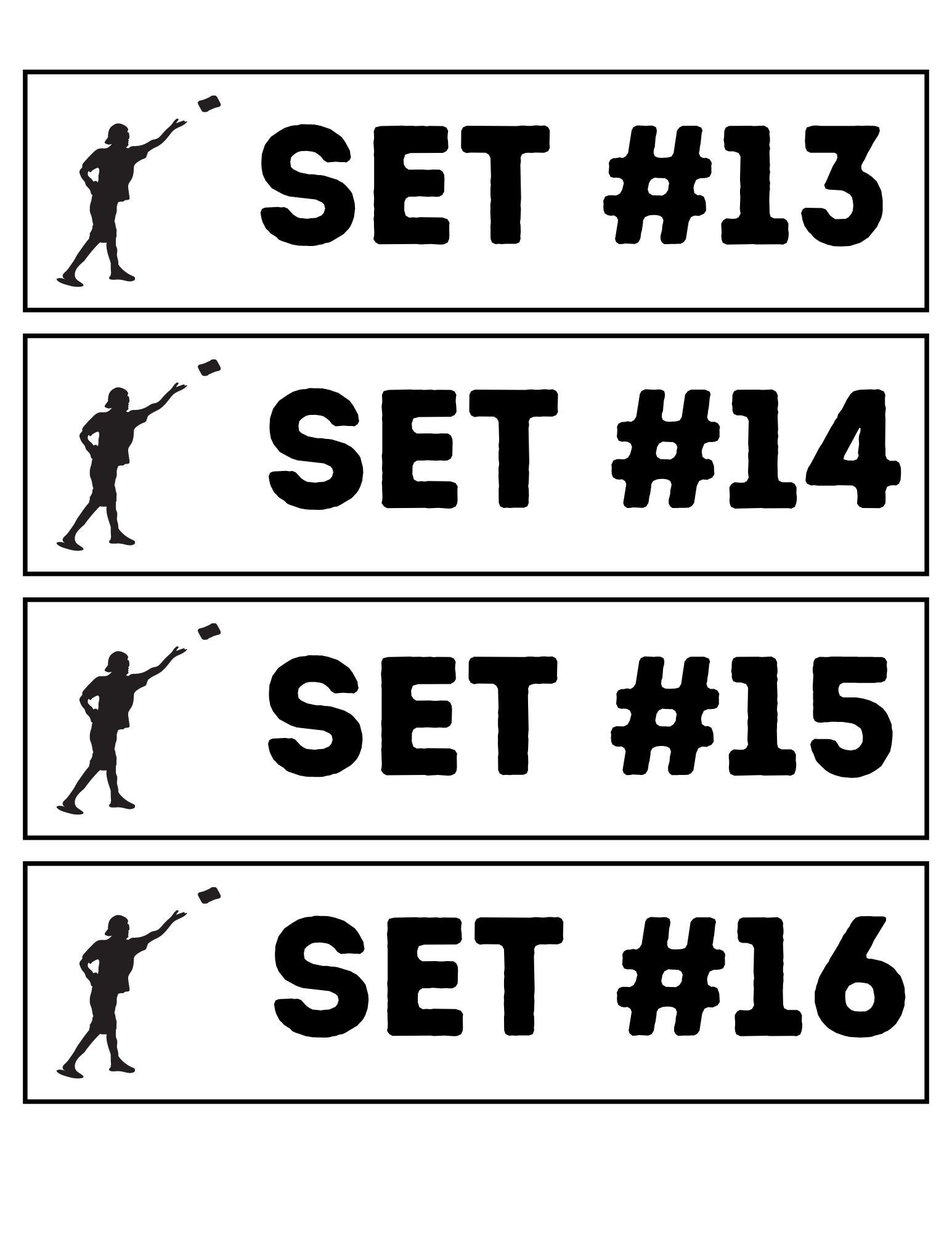 Printable Number Board Cards for Cornhole Tournament - Includes for up ...