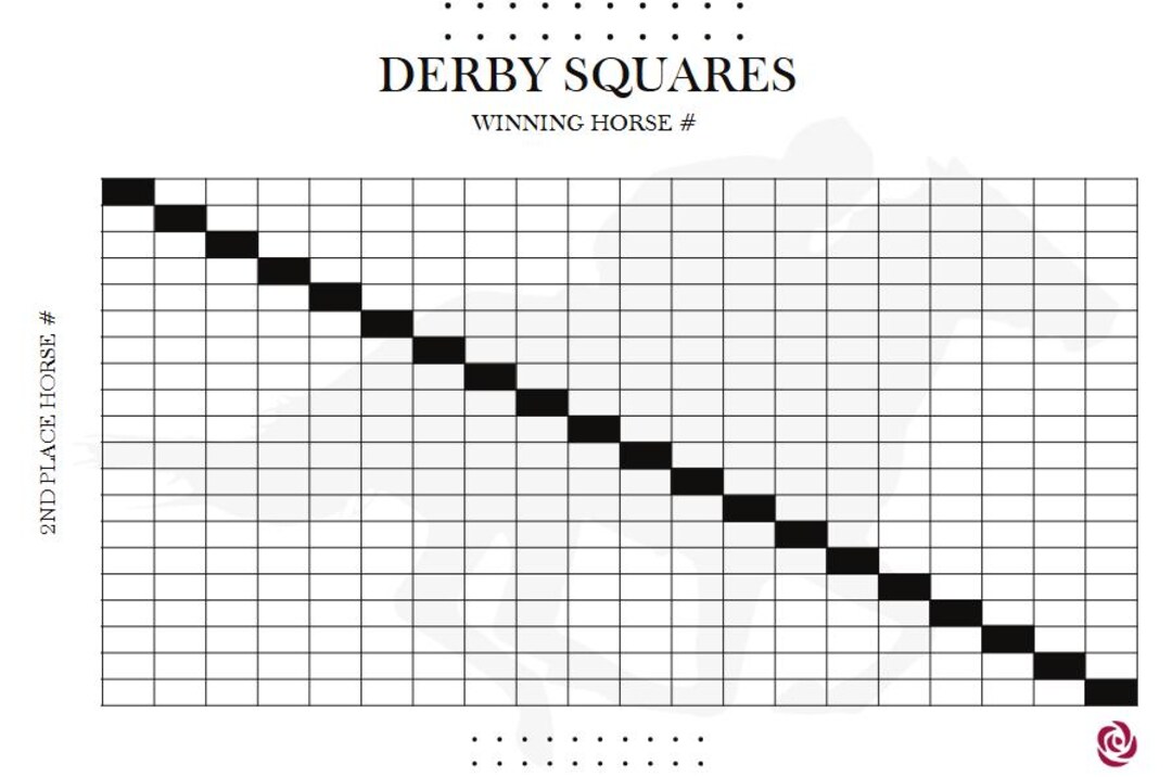 Derby Squares Game - Printable PDF | Kentucky Derby Party Game | Fun ...