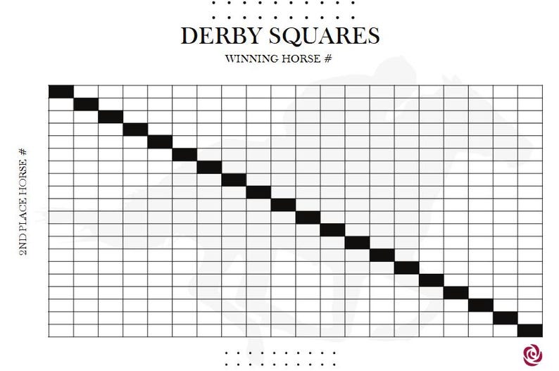 Kentucky Derby Squares Game – Printable Betting Pool (PDF) - Etsy