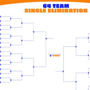 Cornhole Tournament Brackets – Printable Single & Double Elimination ...