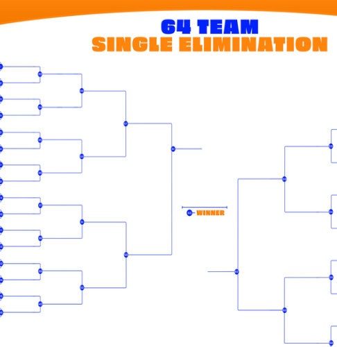 Tournament Bracket Board 32 Team Single Elimination Seeded Tournament ...