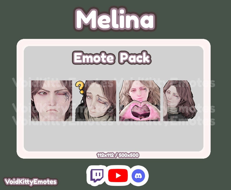 Melina Emote Pack | Elden Ring | Twitch | Discord | Youtube | Streamer ...