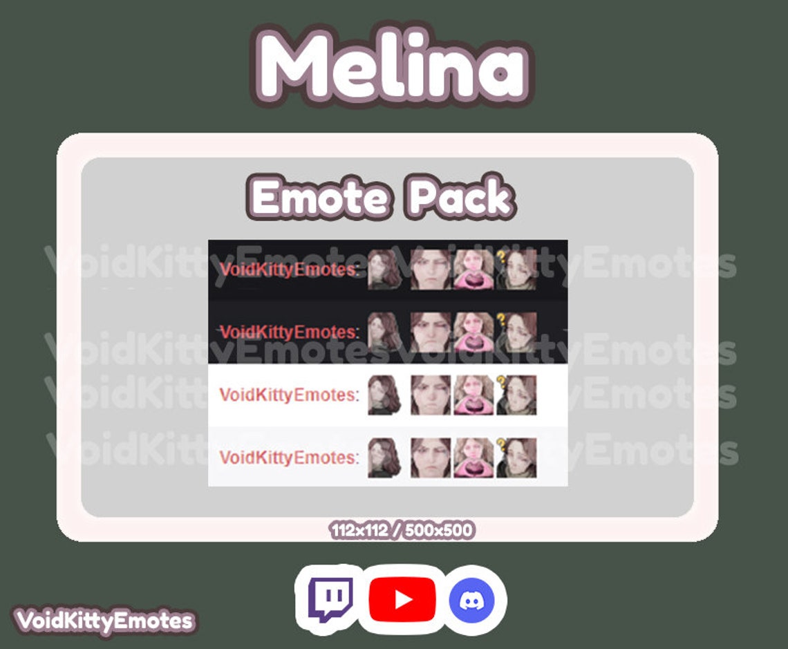 Melina Emote Pack | Elden Ring | Twitch | Discord | Youtube | Streamer ...