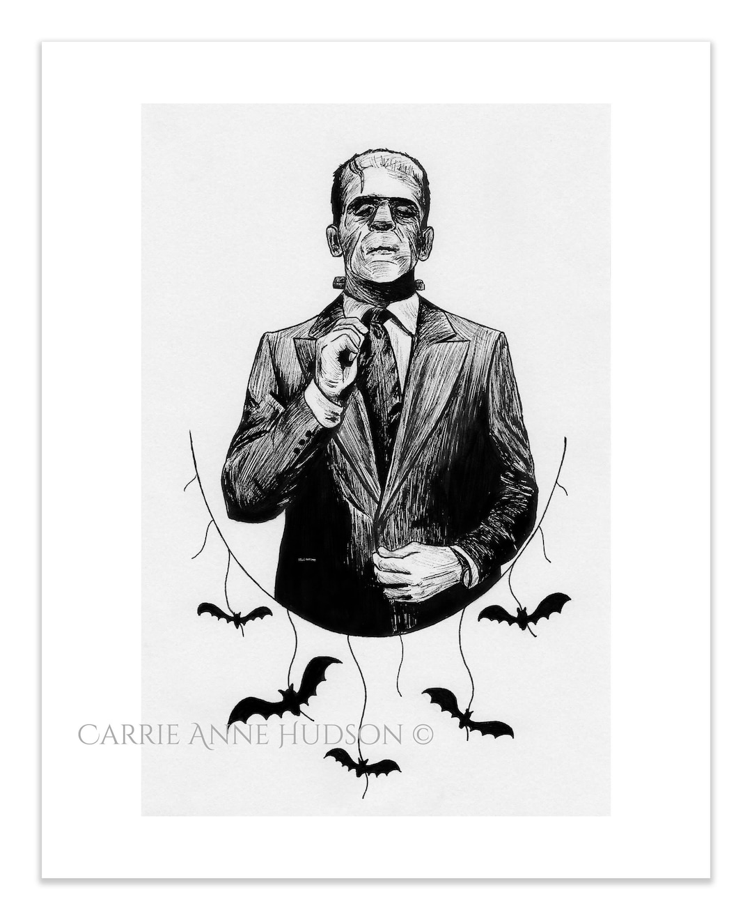 Gothic Art Print Frank 8x10 Fancy Frankenstein - Etsy