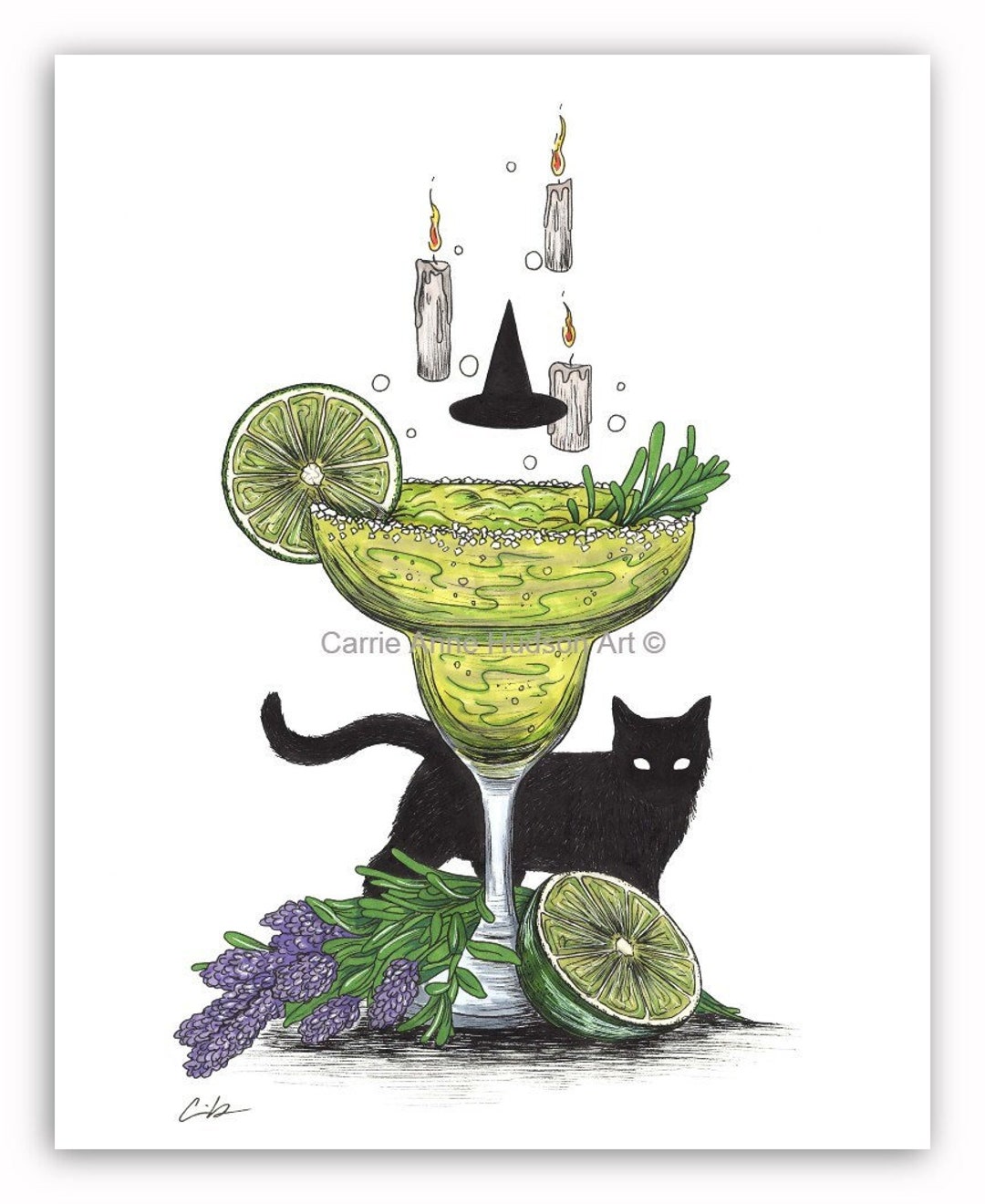 Midnight Margaritas Practical Magic Inspired Cocktail Art Print ...