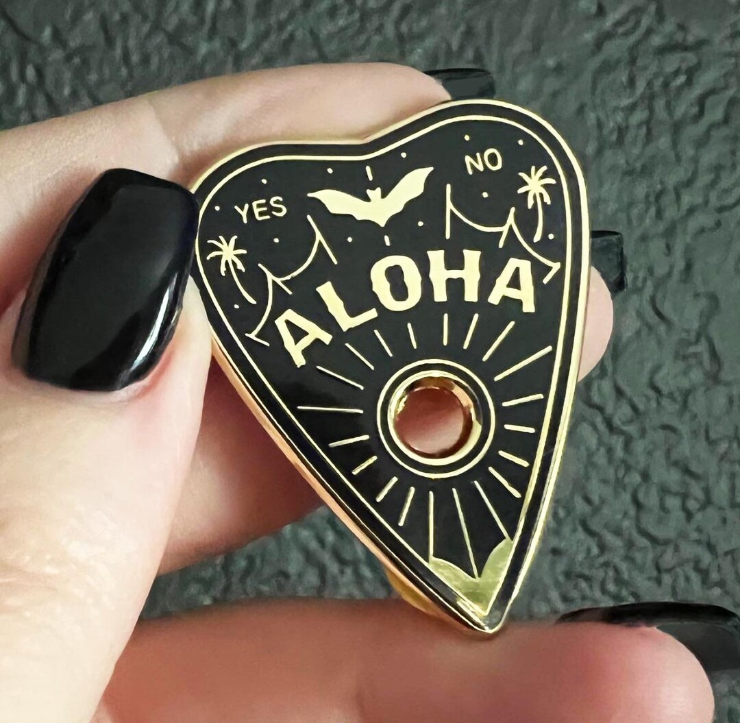 Halloween Tiki Aloha Planchette Enamel Pin Hallowtiki Ouija Pin ...