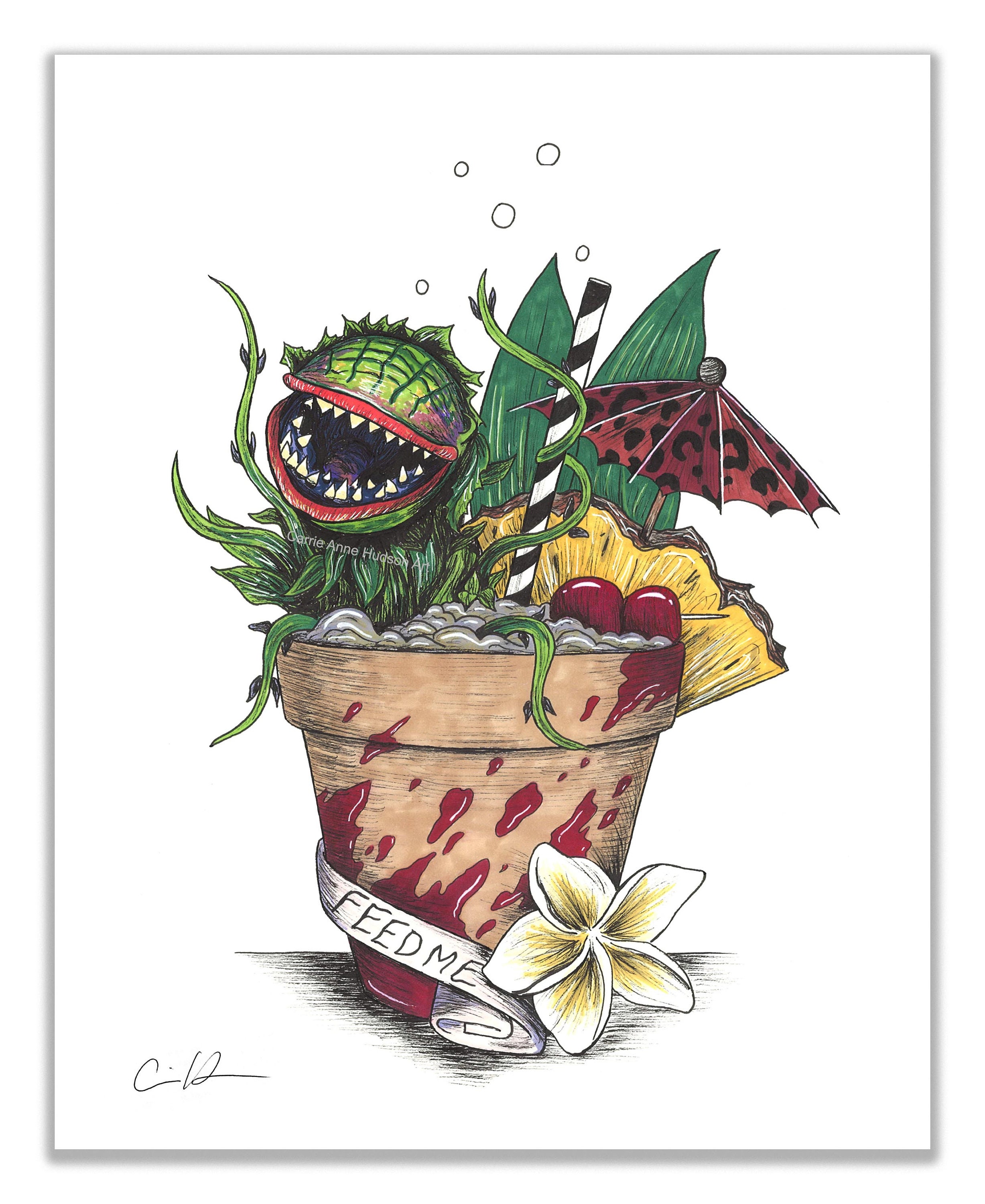 Little Shop of Horrors Audrey II Inspired Tiki Art Print - Etsy