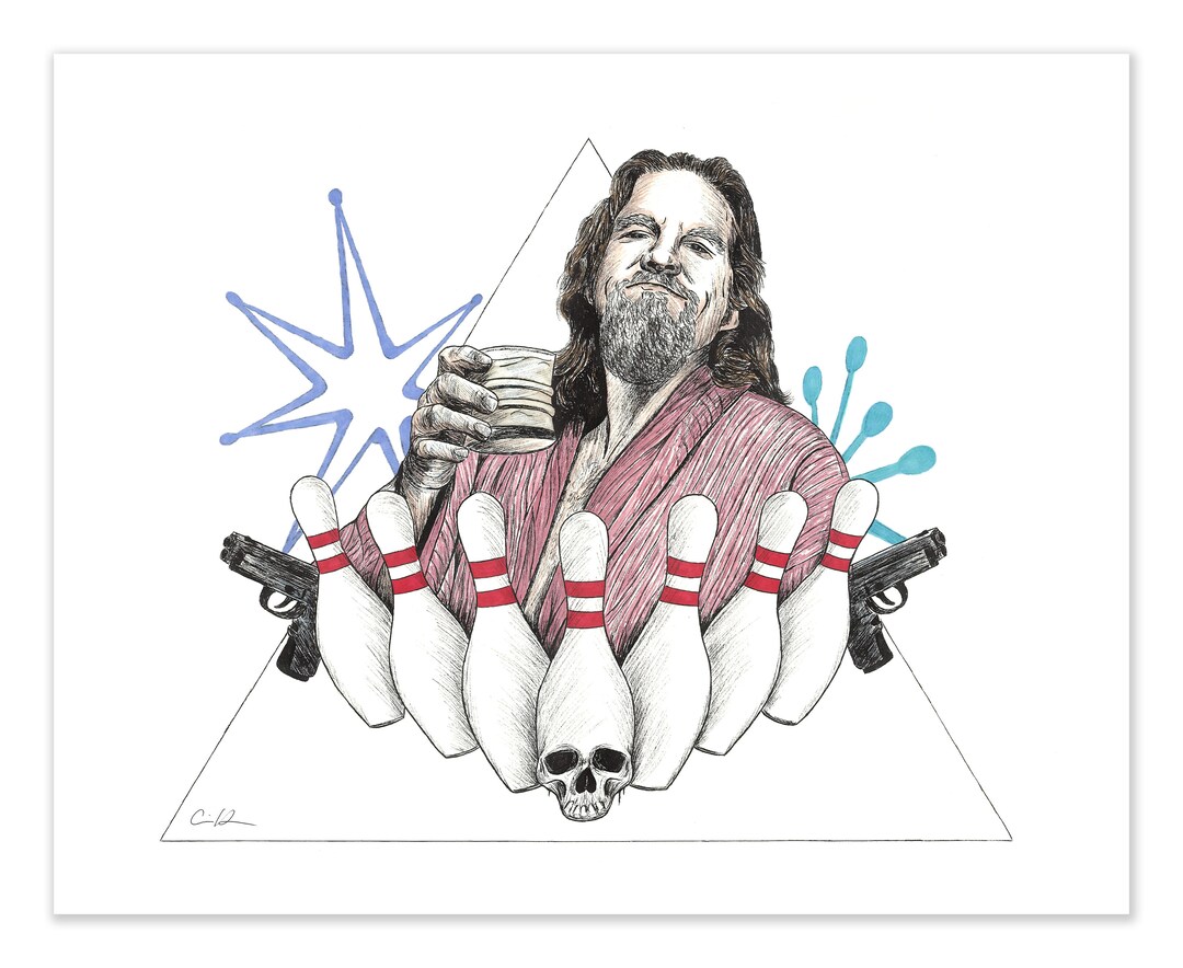 The Big Lebowski Inspired "the Dude" Art Print - 8x10 - White Russian ...