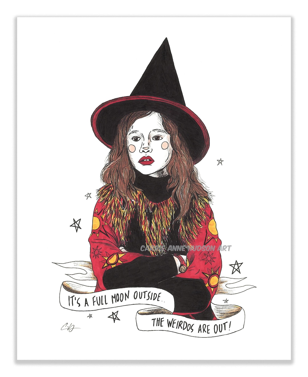 Hocus-pocus-inspired Dani Art Print - Halloween Witch - Spooky Season ...