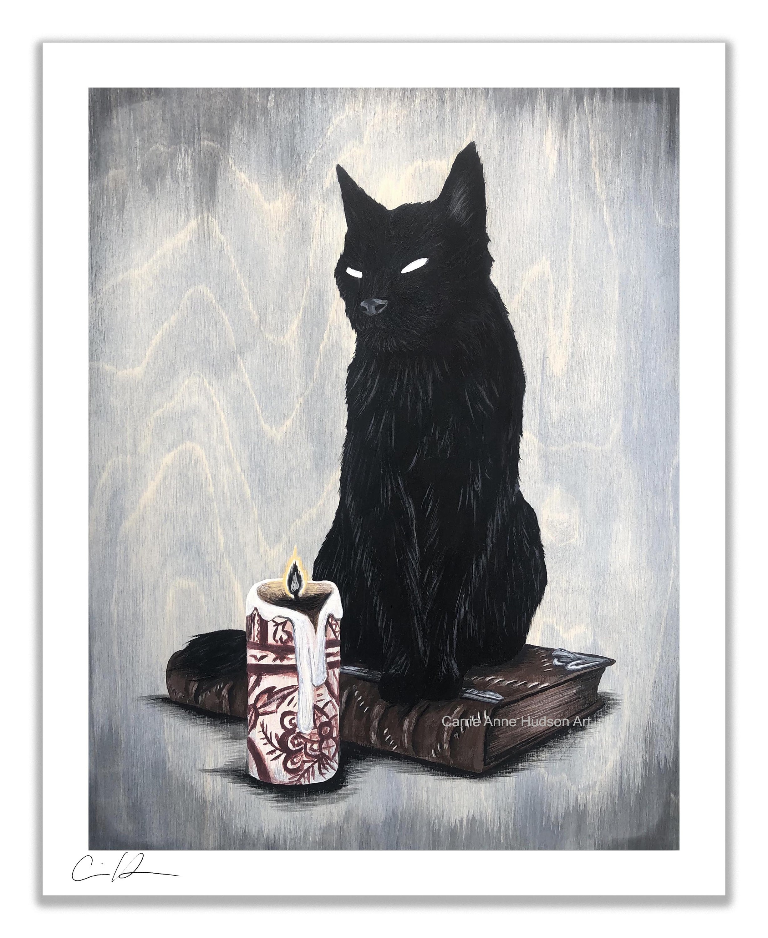 Hocus Pocus Binx Cat Inspired Art Print - Black Cat - 8x10 - Sanderson ...
