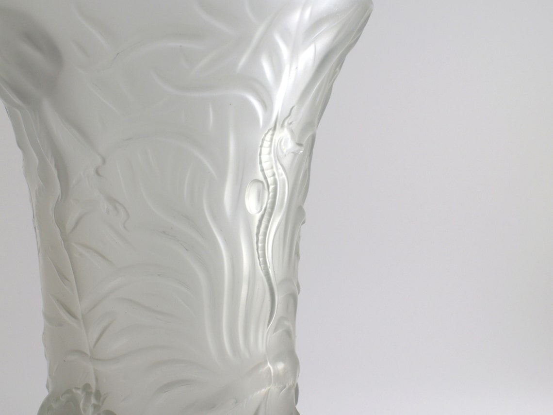 Czech Glass Vase Barolac Inwald, Marine Life, Designed by Rudolf ...