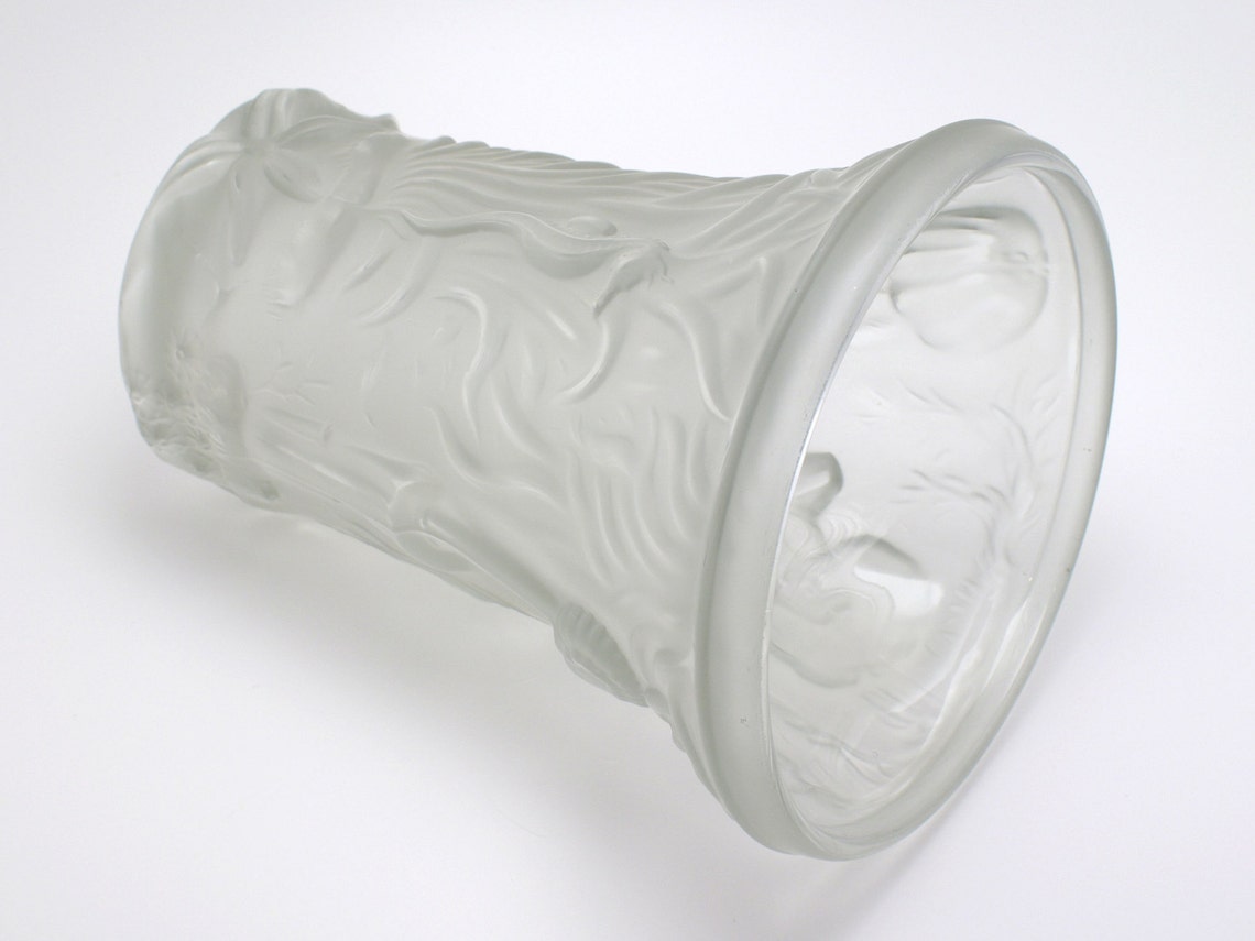 Czech Glass Vase Barolac Inwald, Marine Life, Designed by Rudolf ...